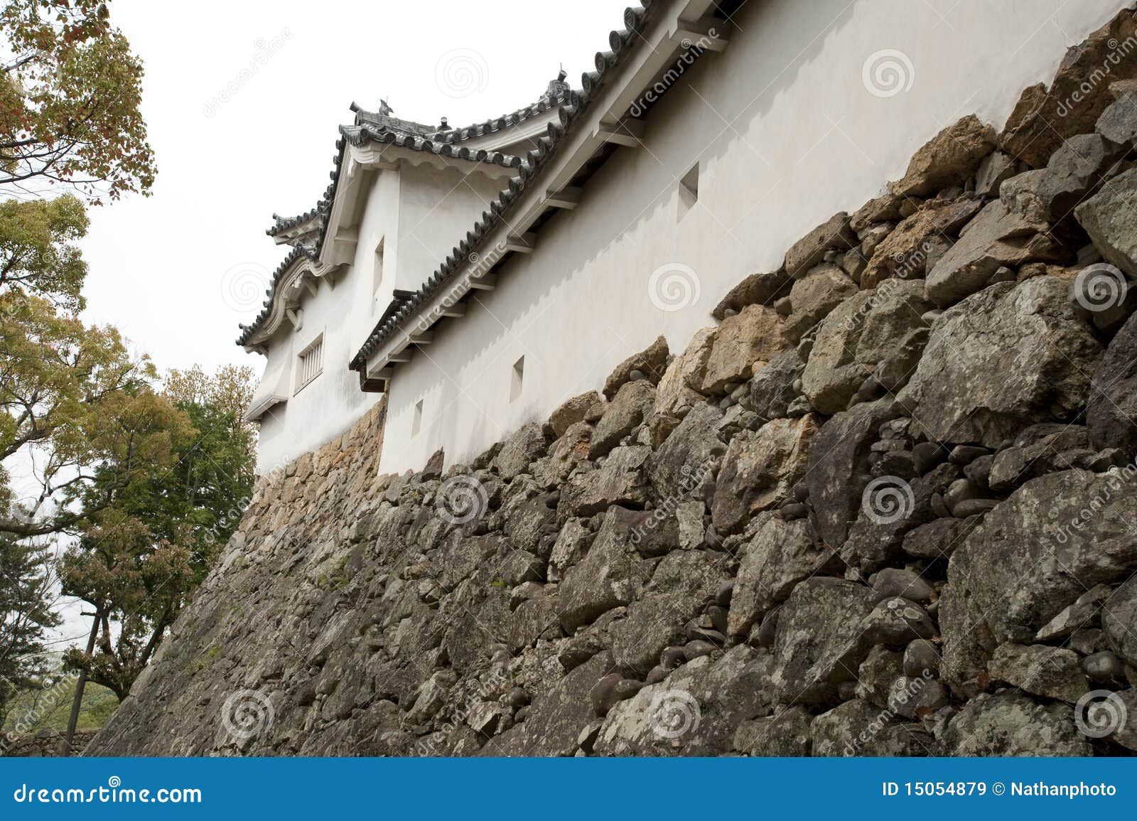 Impenetrable Wall of the Himeji Castle, Japan Stock Image - Image of ...