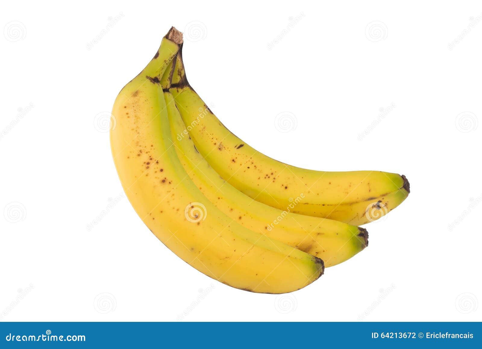 Imperfect Banana Trio Side View Isolated on White Stock Photo - Image ...