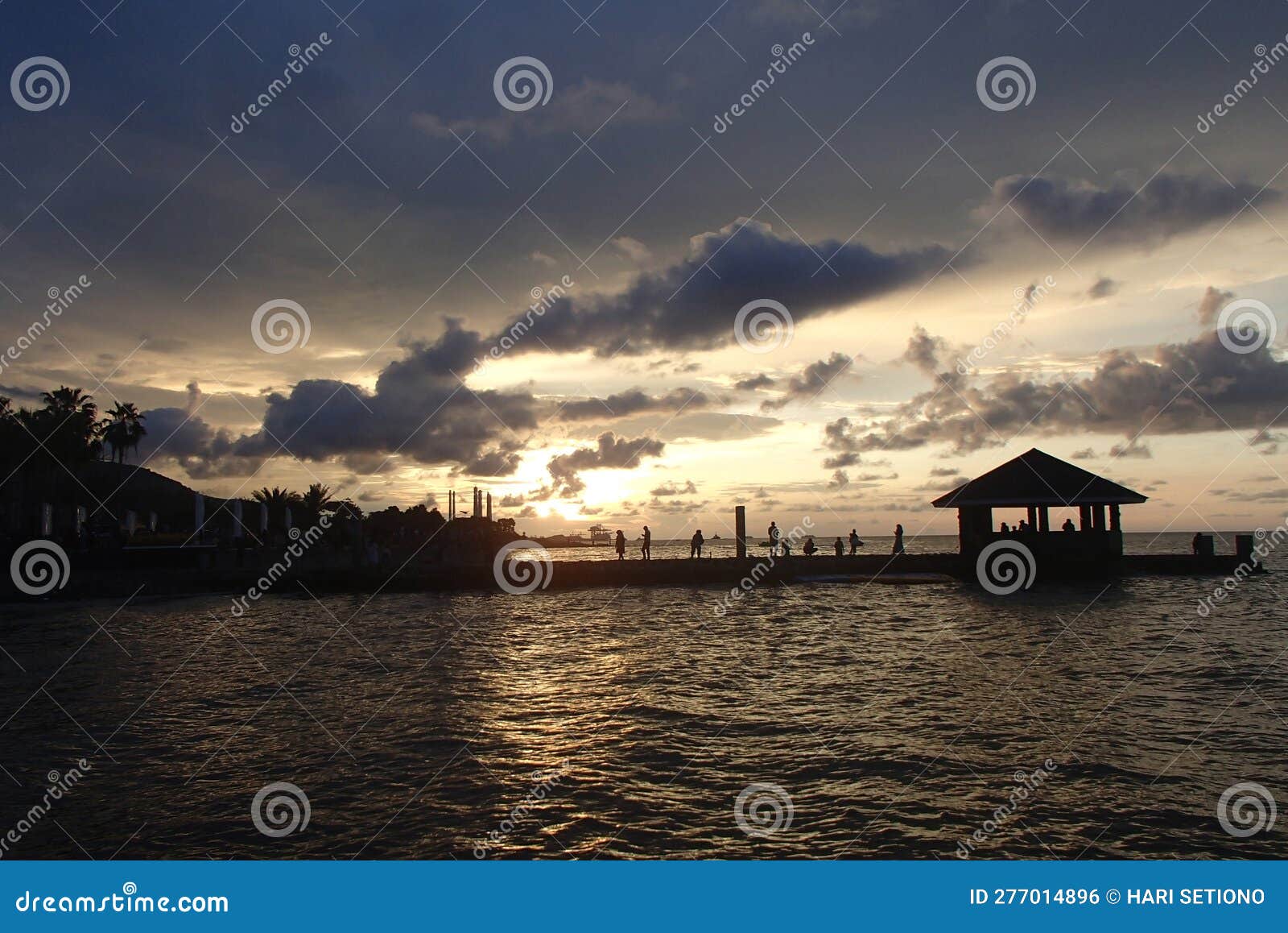 Imperfect Sunset on the Main Beach of Raya East Java Stock Photo ...