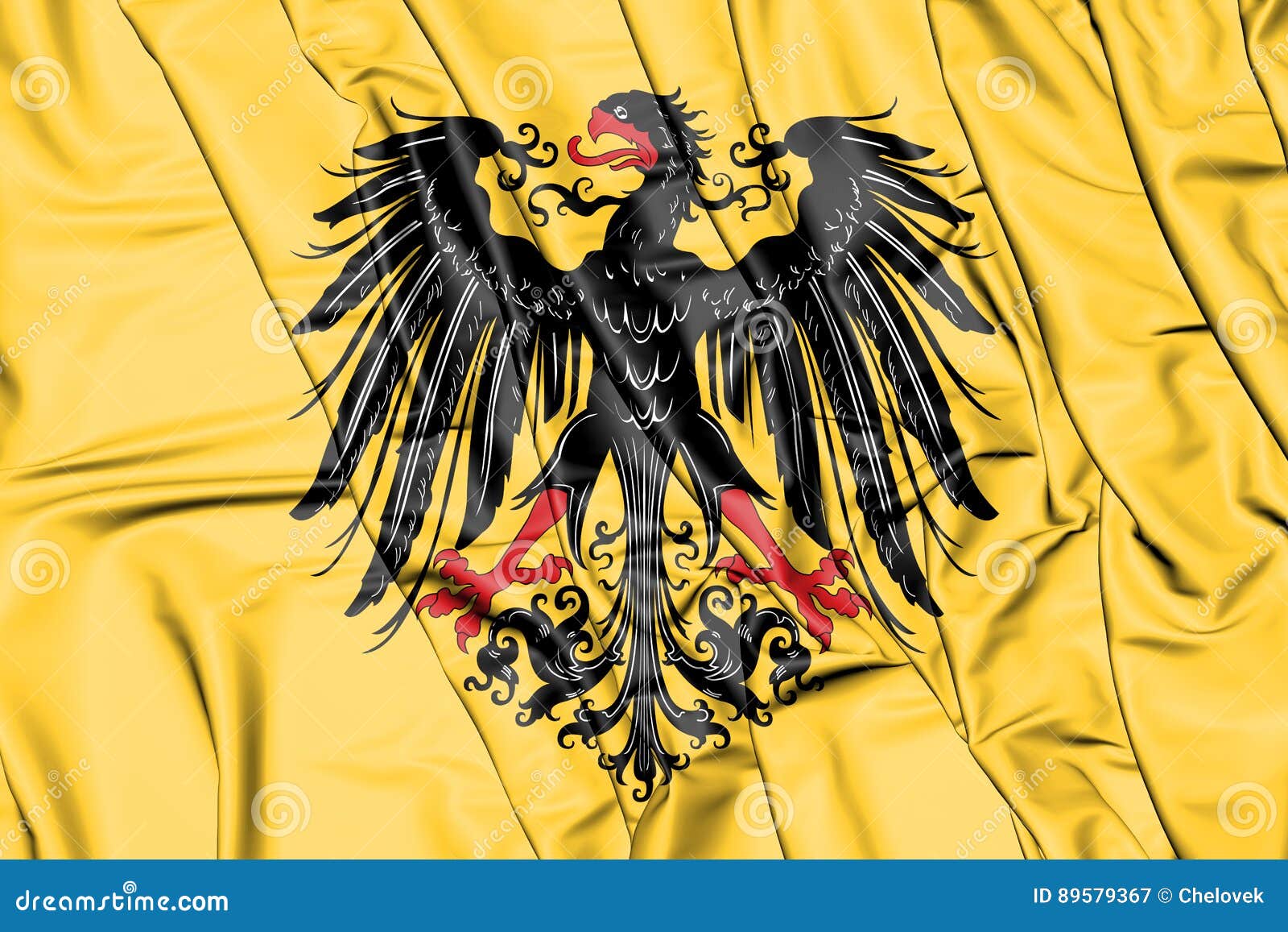 Imperial Banner of Holy Roman Emperor before 1433. 3D Illustration ...