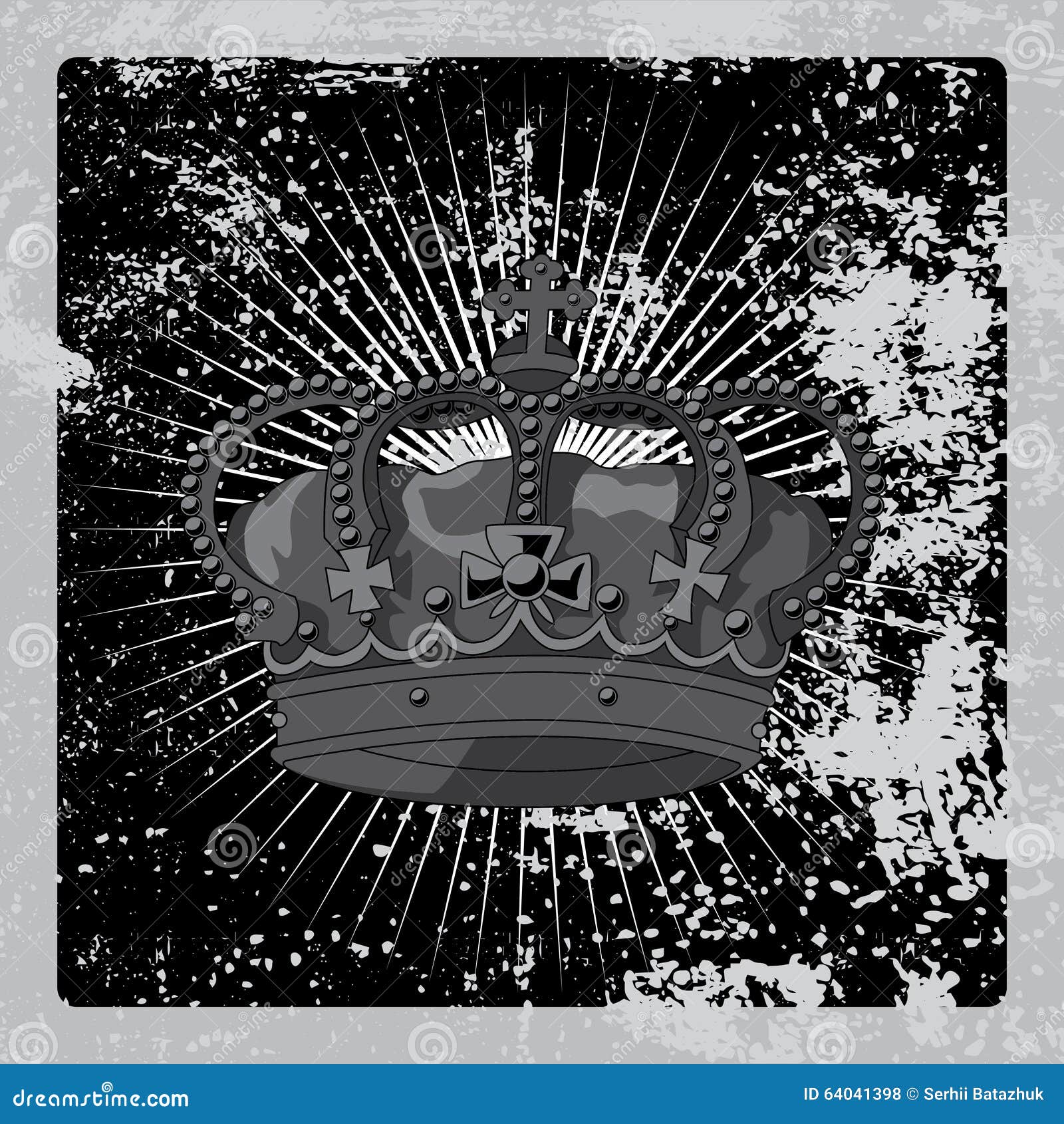 Crown Grunge Gree Logo Design. Beauty Luxury Boutique Icon Cartoon ...