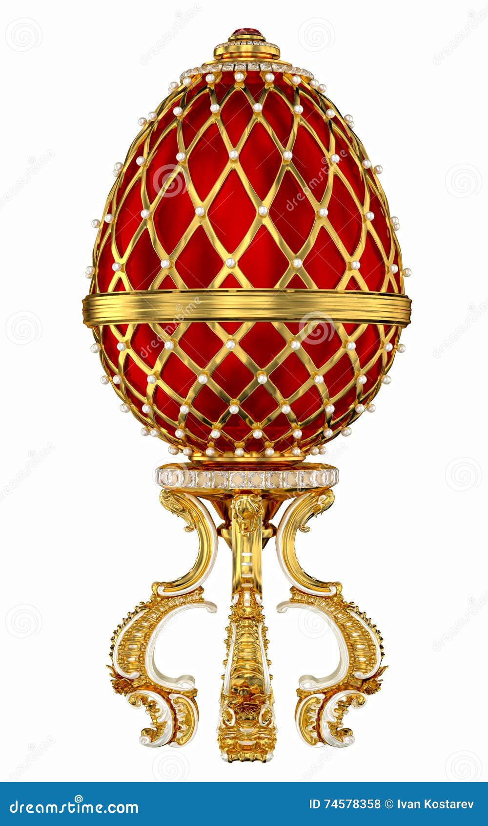 Imperial Faberge Egg 3d stock illustration. Illustration of celebration ...