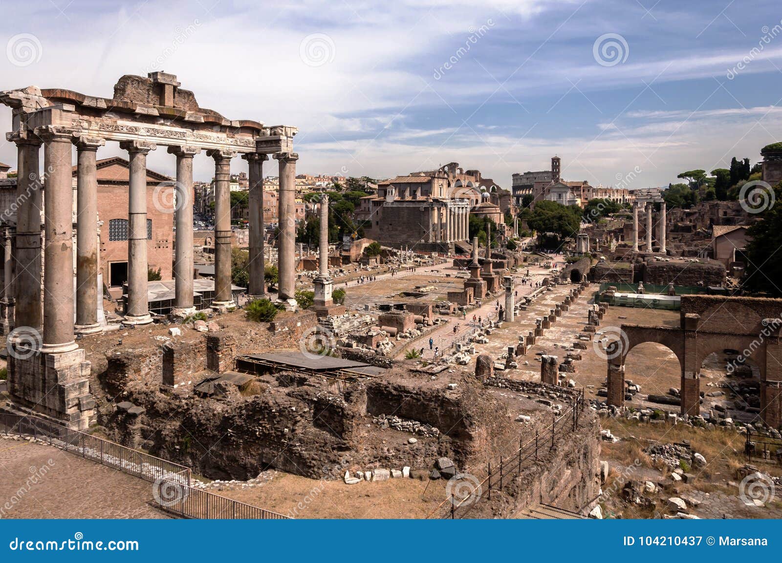 Imperial Fora stock image. Image of foro, iulia, chruch - 104210437