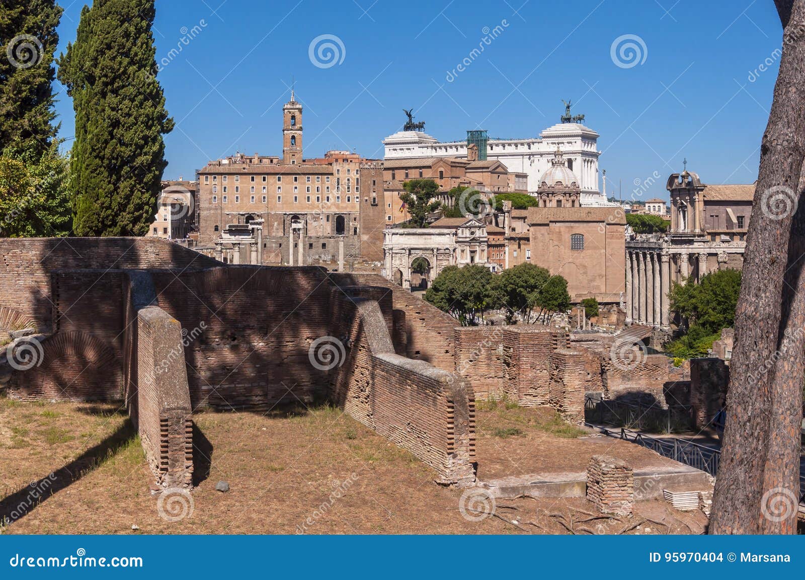 Imperial Fora stock photo. Image of italia, domed, faustina - 95970404