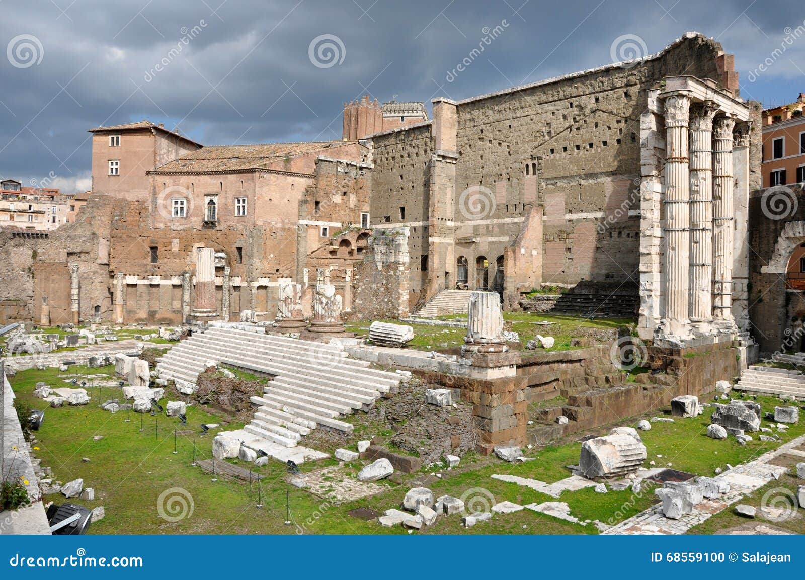 Imperial Forum of Emperor Augustus. Rome, Italy Stock Photo - Image of ...