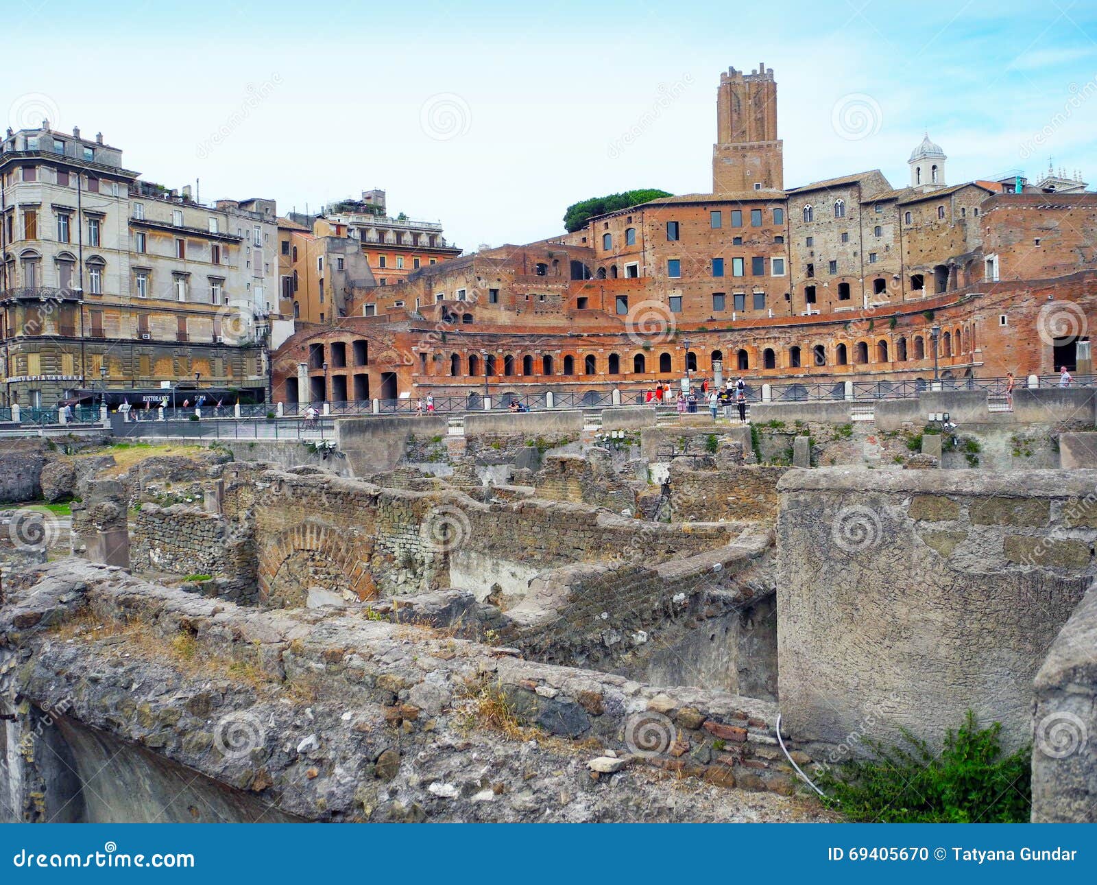 Imperial Forum in Rome. stock photo. Image of buildings - 69405670
