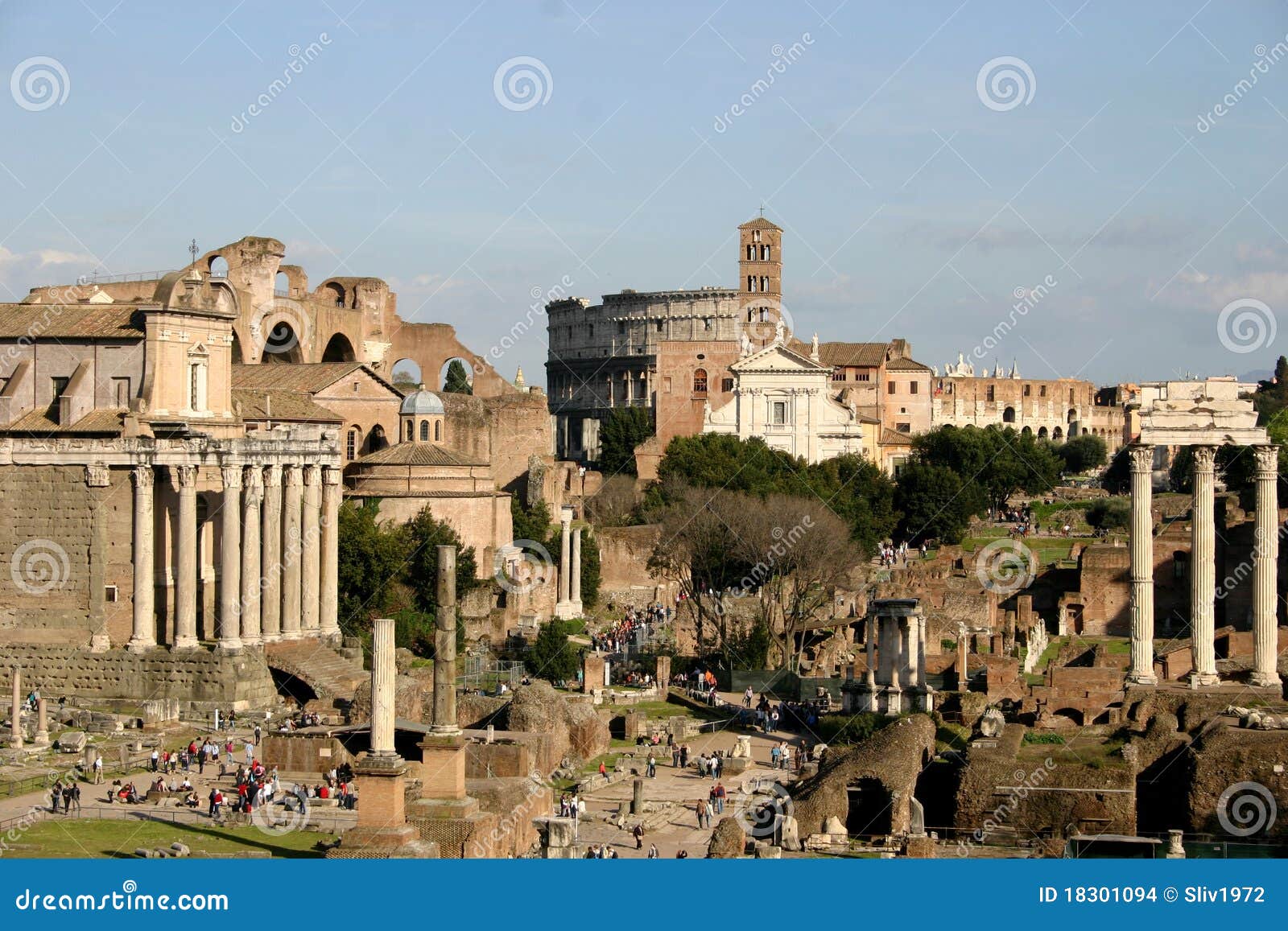 Imperial forums in Rome stock photo. Image of forums - 18301094