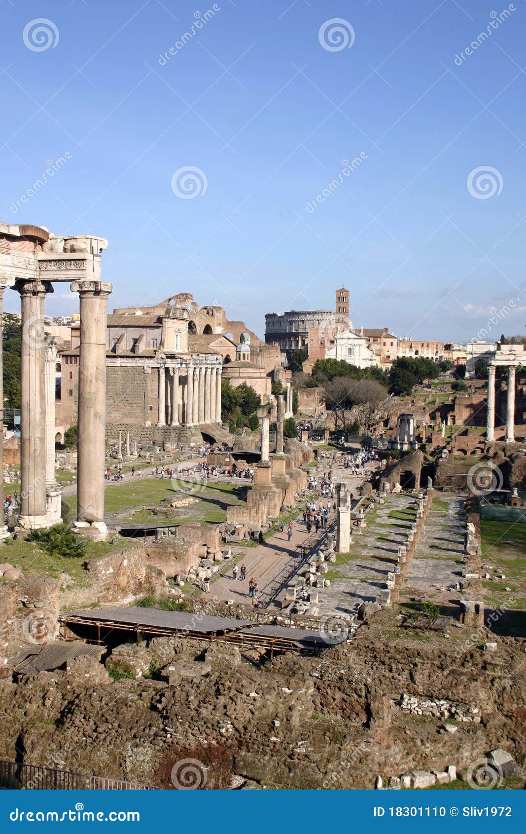 Imperial forums in Rome stock photo. Image of anniversary - 18301110