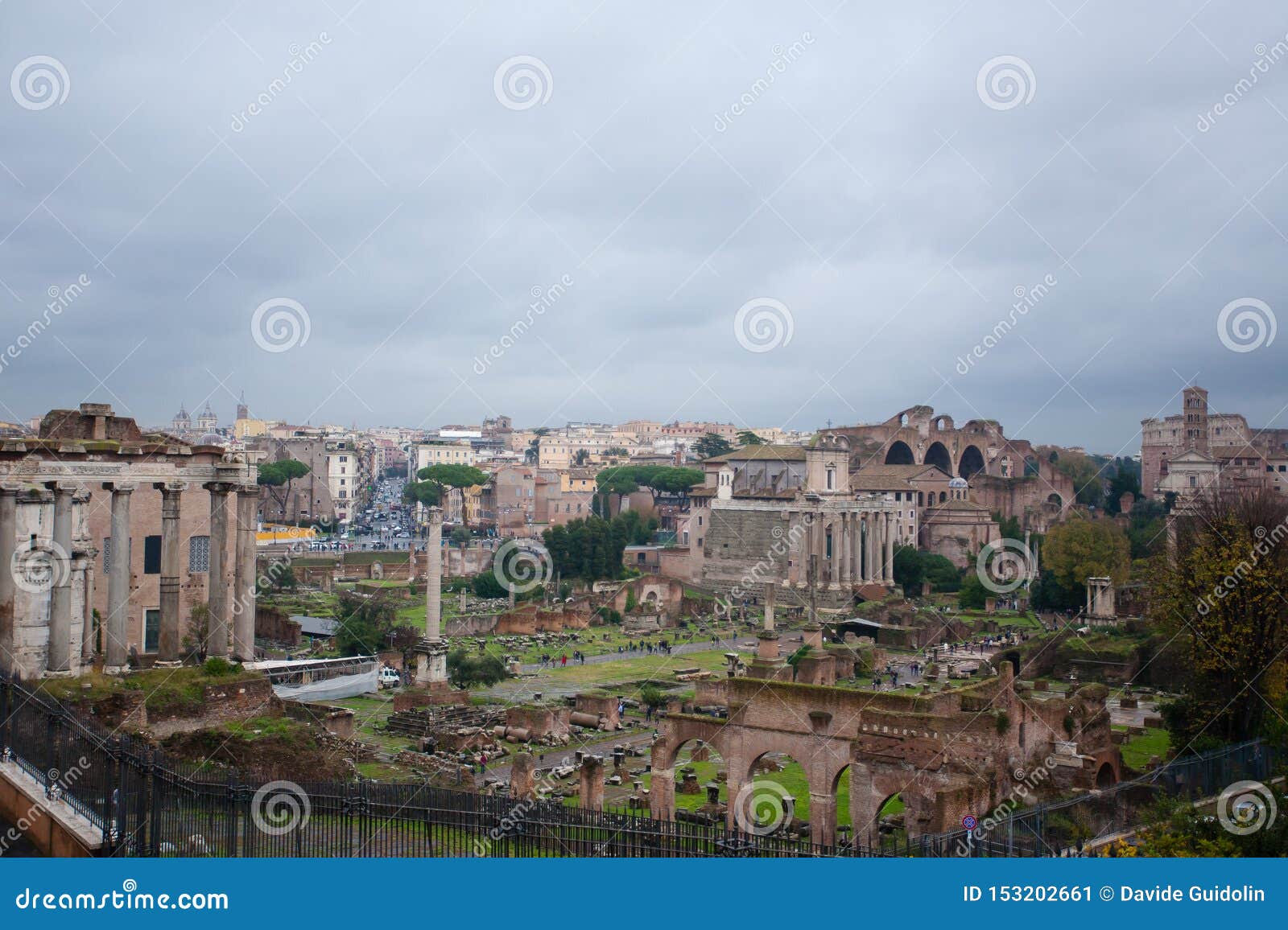 Imperial Forums View, Rome, Italy. Roma Landscape Stock Image - Image ...