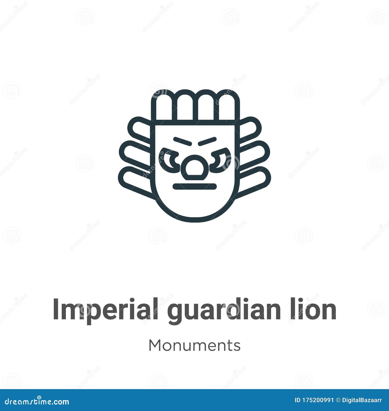 Imperial Guardian Lion Icon On White Background. Simple Element ...