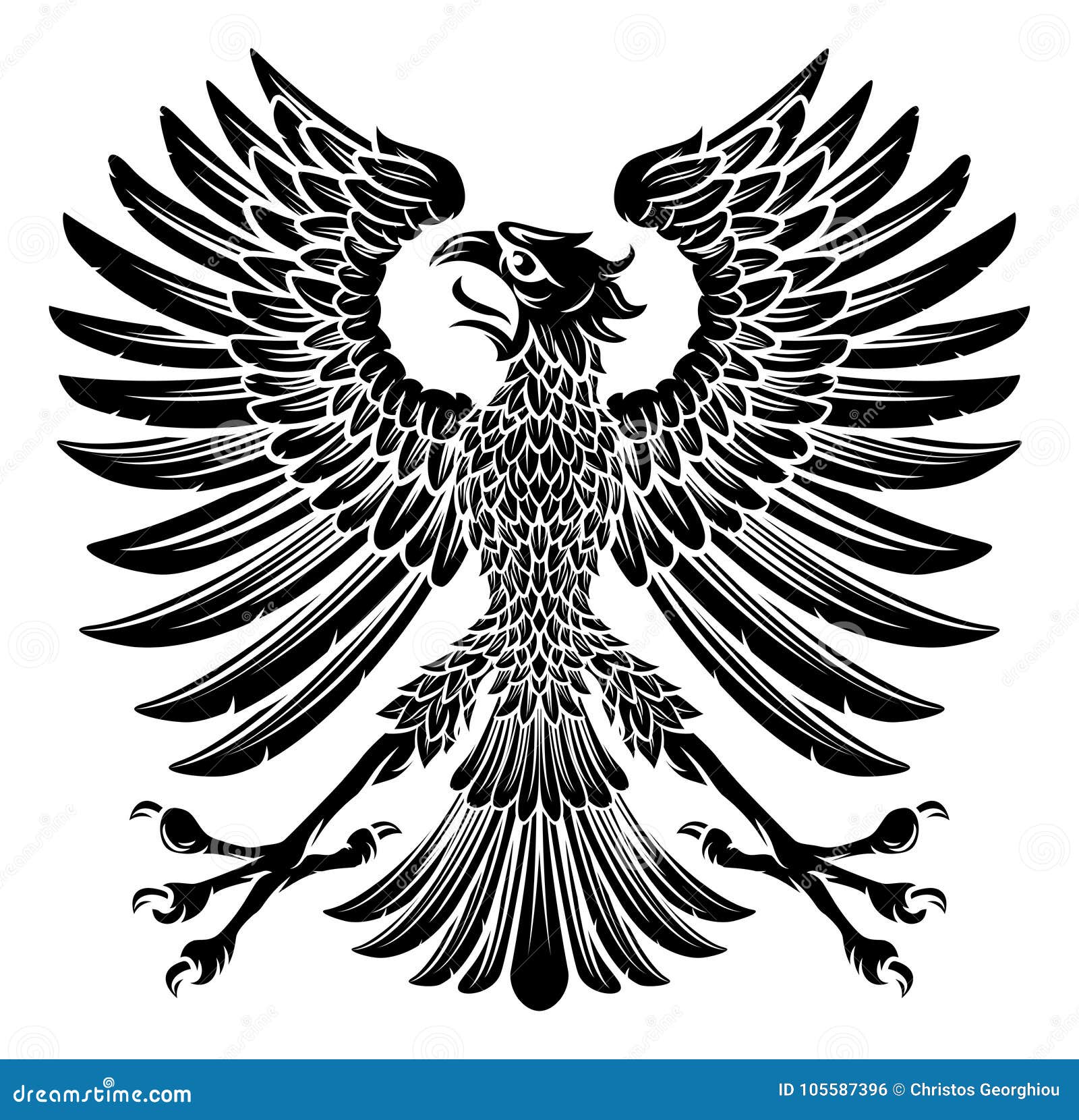 Imperial Style Eagle Emblem Stock Vector - Illustration of hawk ...