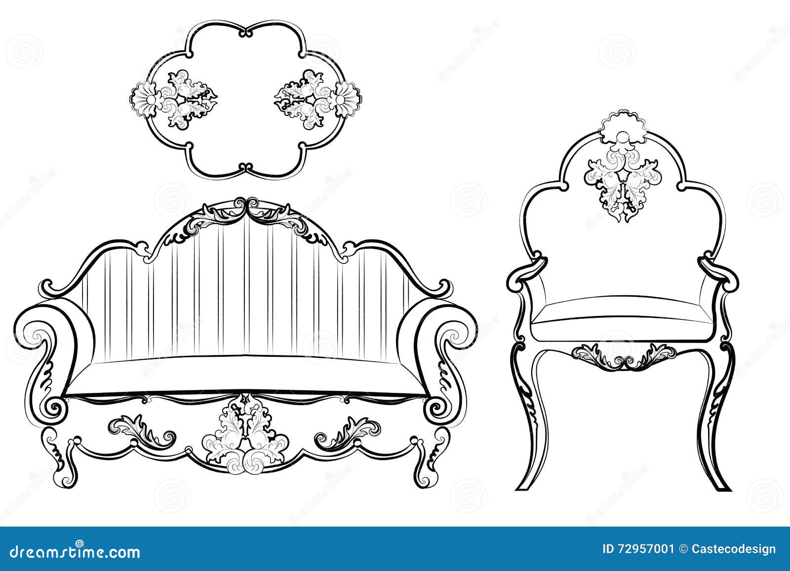 Imperial Royal Set with Classic Ornaments Stock Vector - Illustration ...