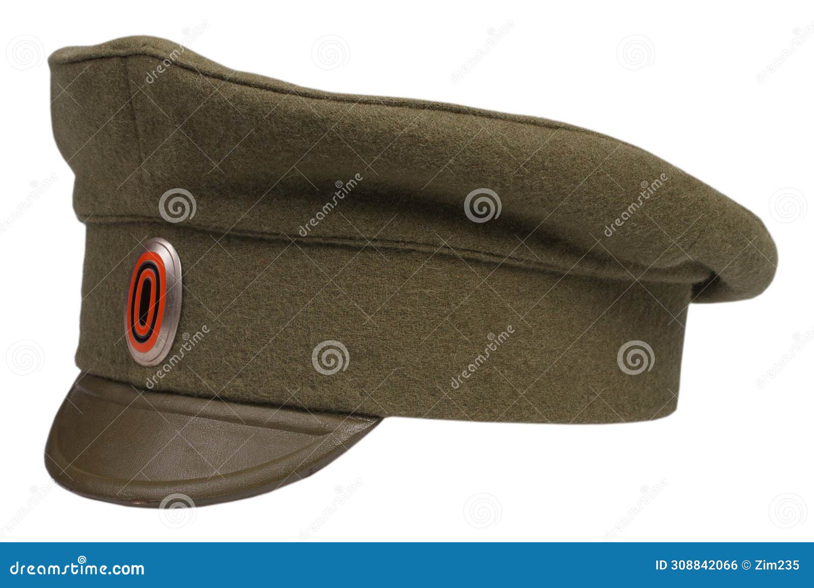 Imperial Russian Army Cap Isolated on White Stock Photo - Image of ...