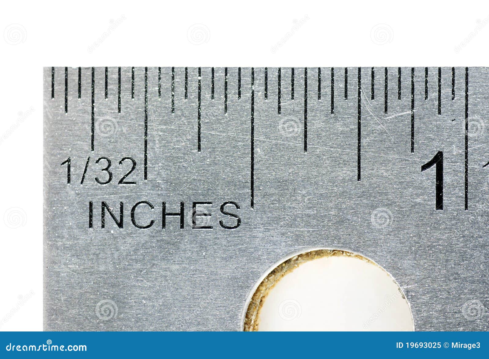 Imperial Stainless Steel Ruler Stock Image - Image of silver ...