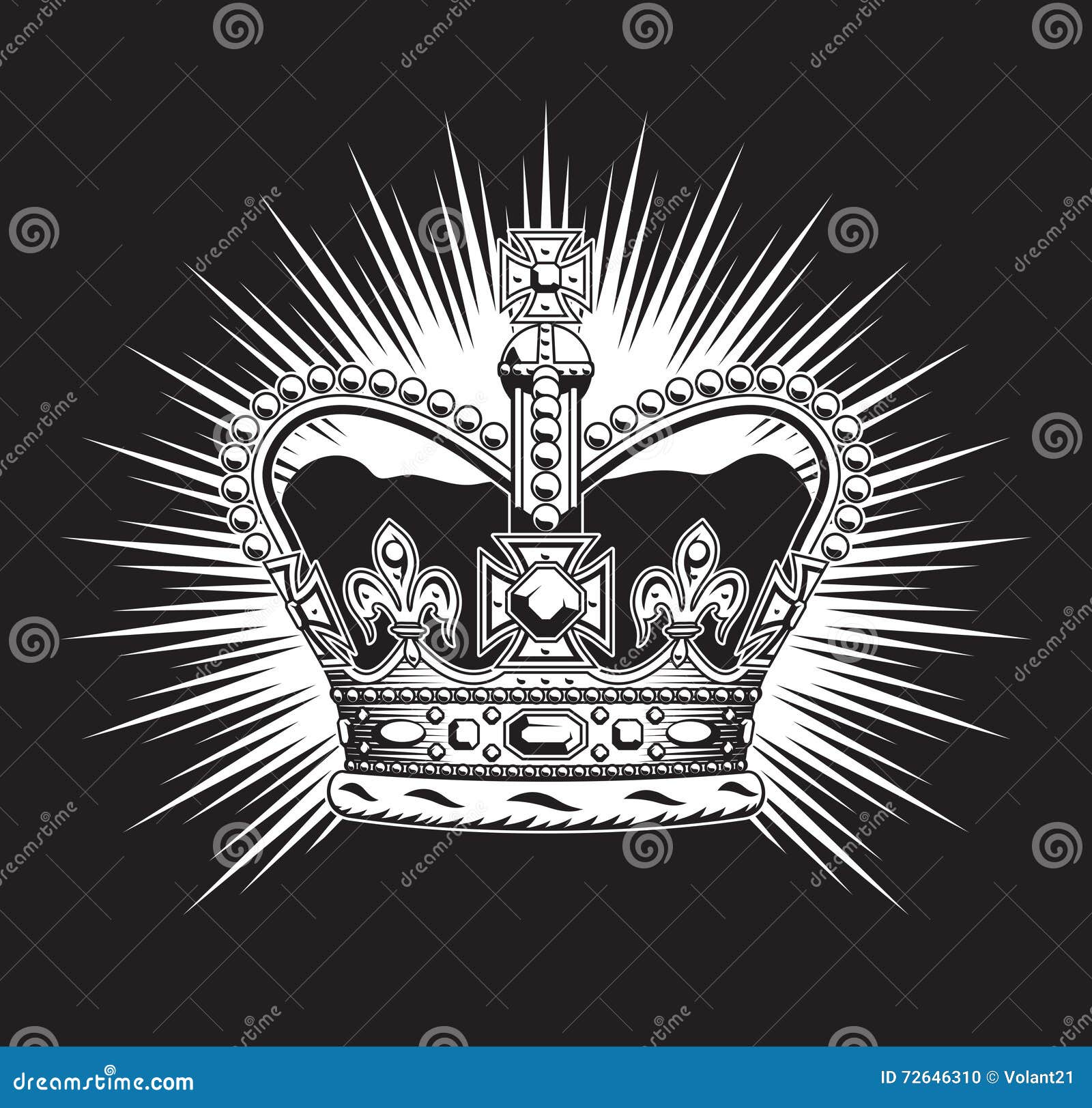 The imperial state crown. stock vector. Illustration of monarchy - 72646310