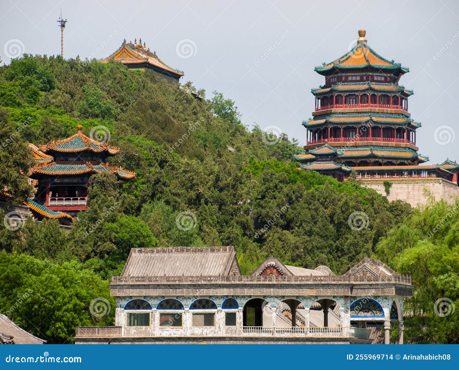 Summer Palace, Beijing stock photo. Image of pano, green - 255969714