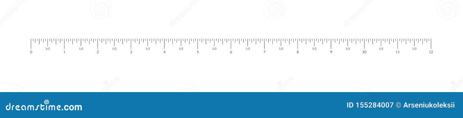 Imperial Units Measure Scale Overlay Stock Vector - Illustration of ...