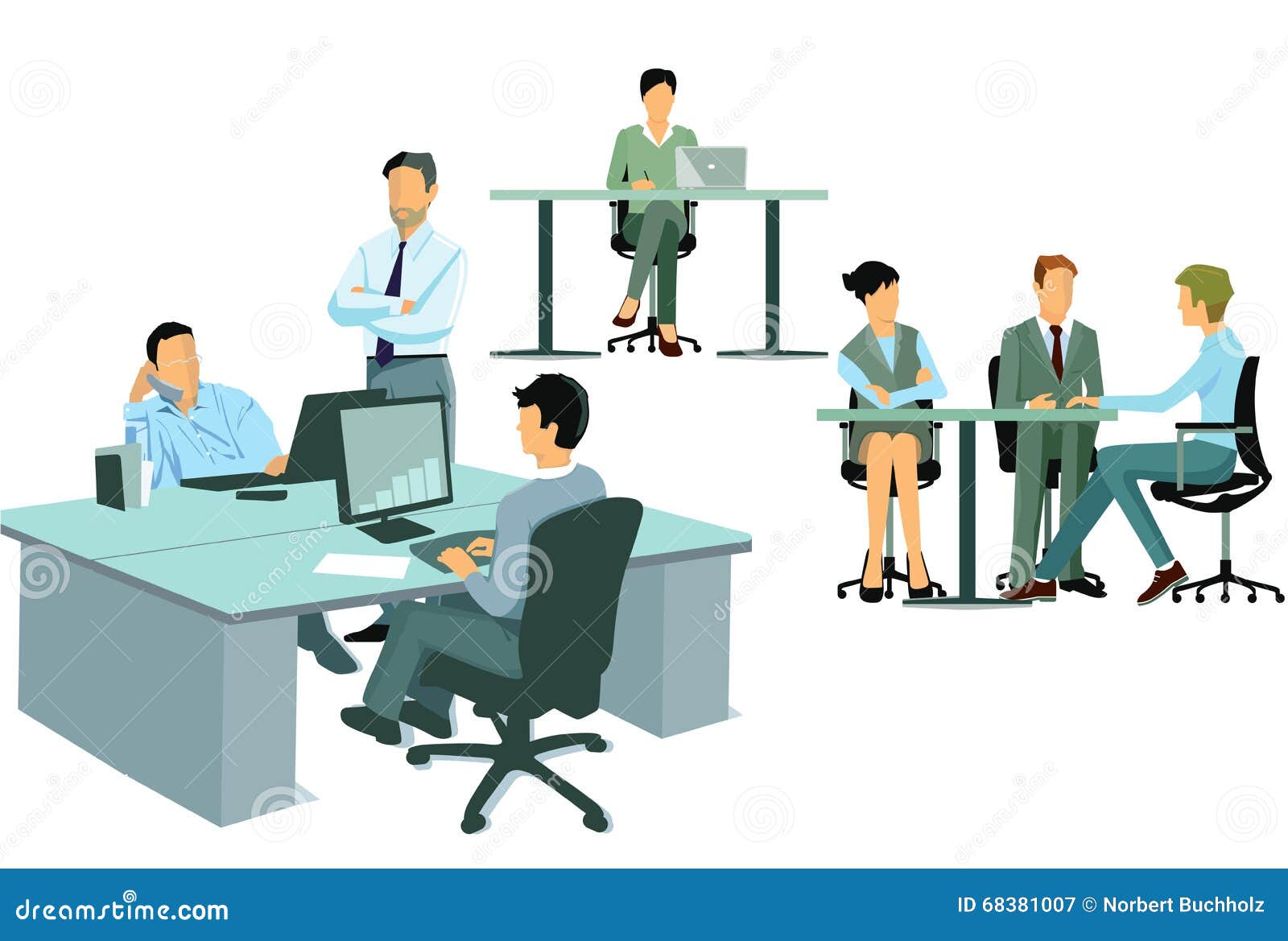 Impiegati Di Concetto Moderni Illustrazione Vettoriale - Illustrazione ...