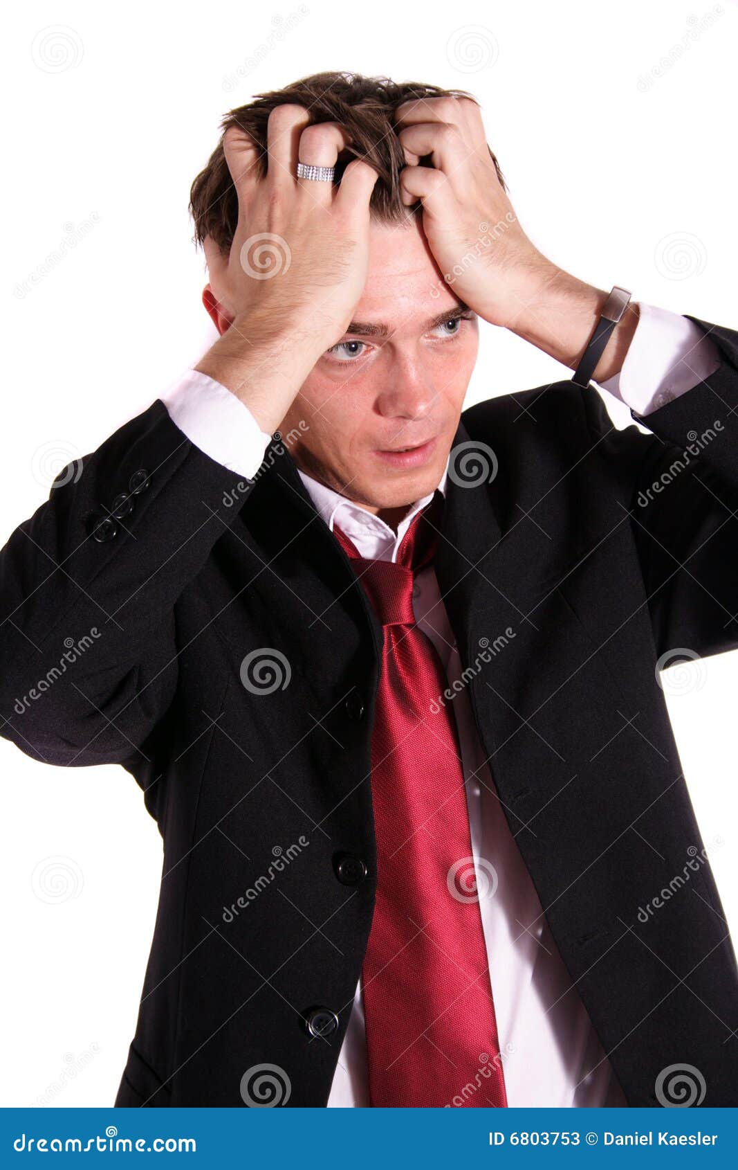 Impiegato disperato immagine stock. Immagine di disperato - 6803753