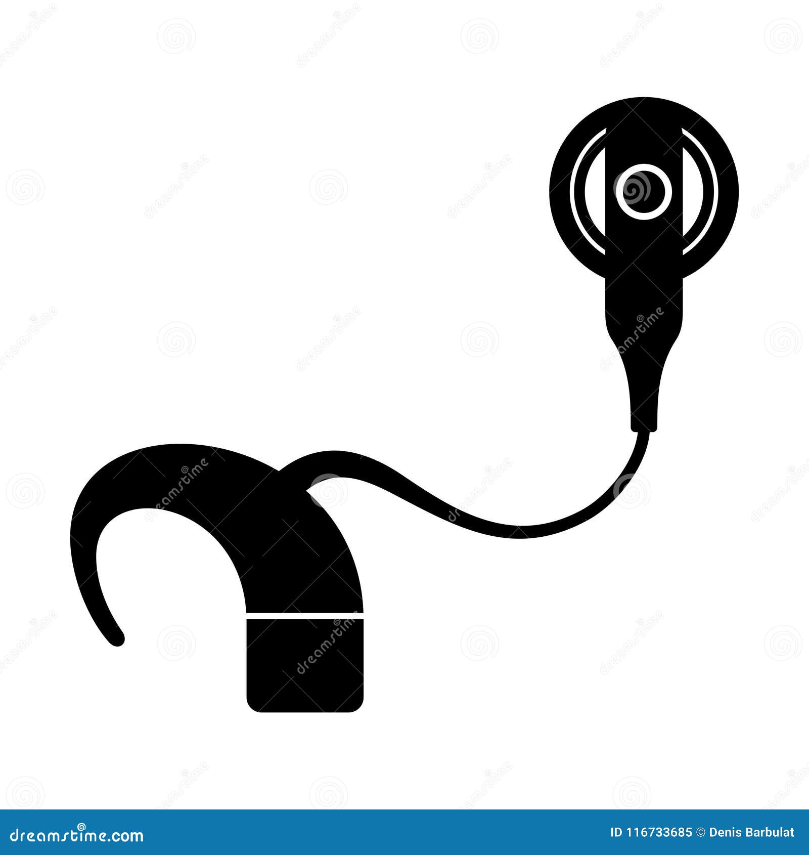 Implante coclear ilustración del vector. Ilustración de ciencia - 116733685