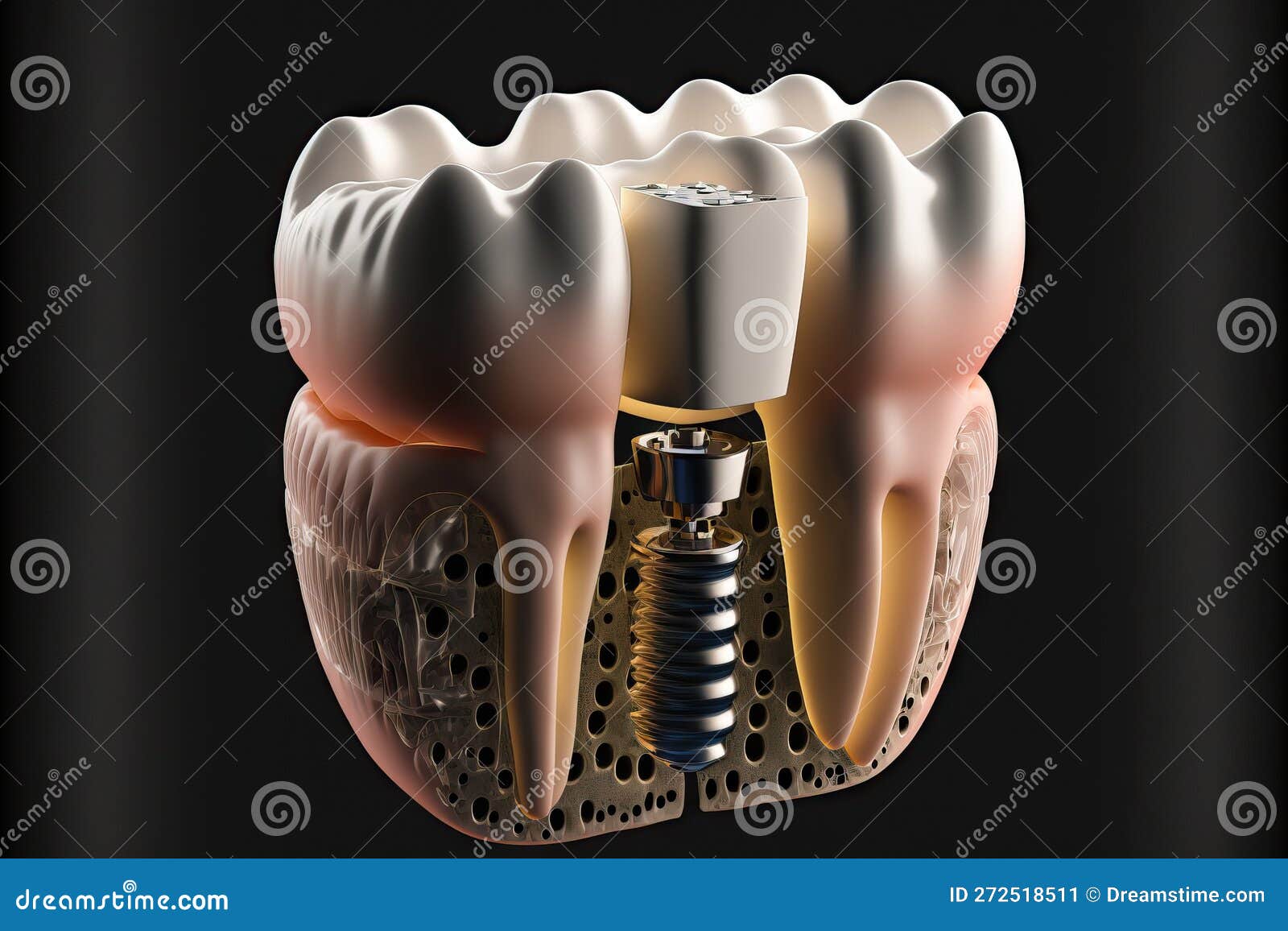 Implanted Human Teeth (done in Graphics) Stock Illustration ...