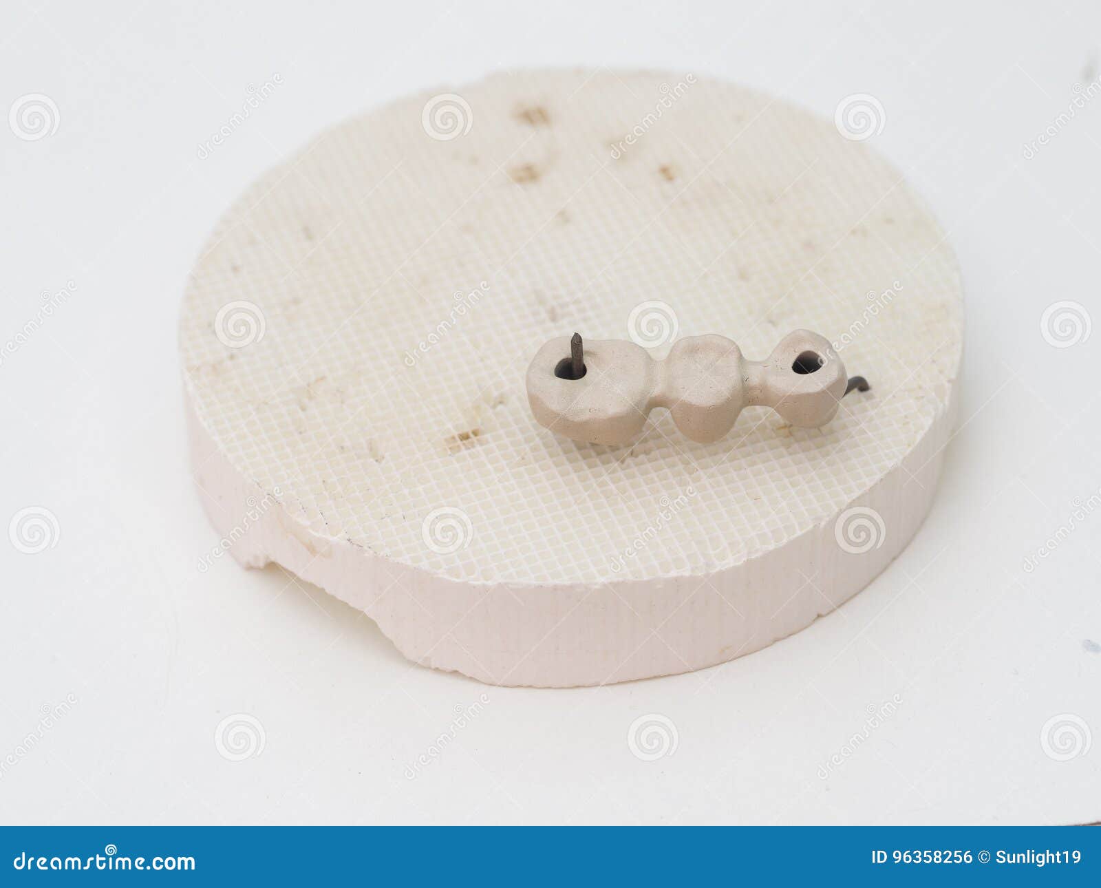 Implants Teeth Made in the Technic Opaque Porcelain Dental. Oxidi Stock ...