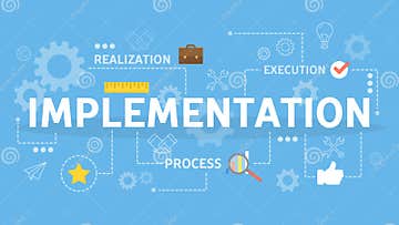 Implement Idea into Business Process. Strategy and Development Stock ...