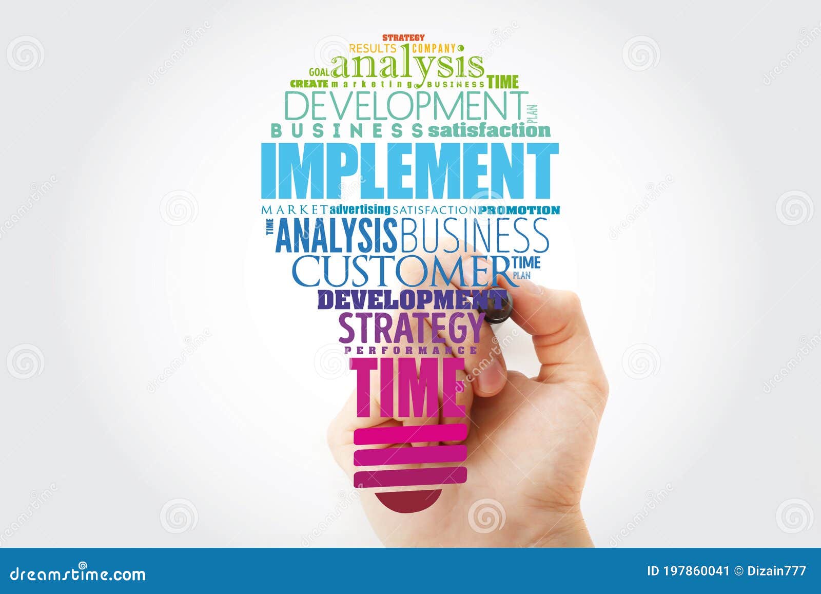 Implement Word Cloud Collage Royalty-Free Stock Photography ...