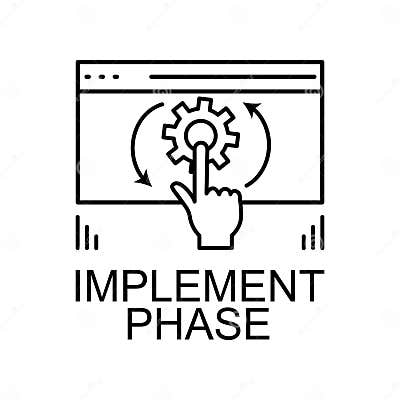 Implement Phase Icon. Element of Web Development Signs with Name for Mobile Concept and Web Apps ...