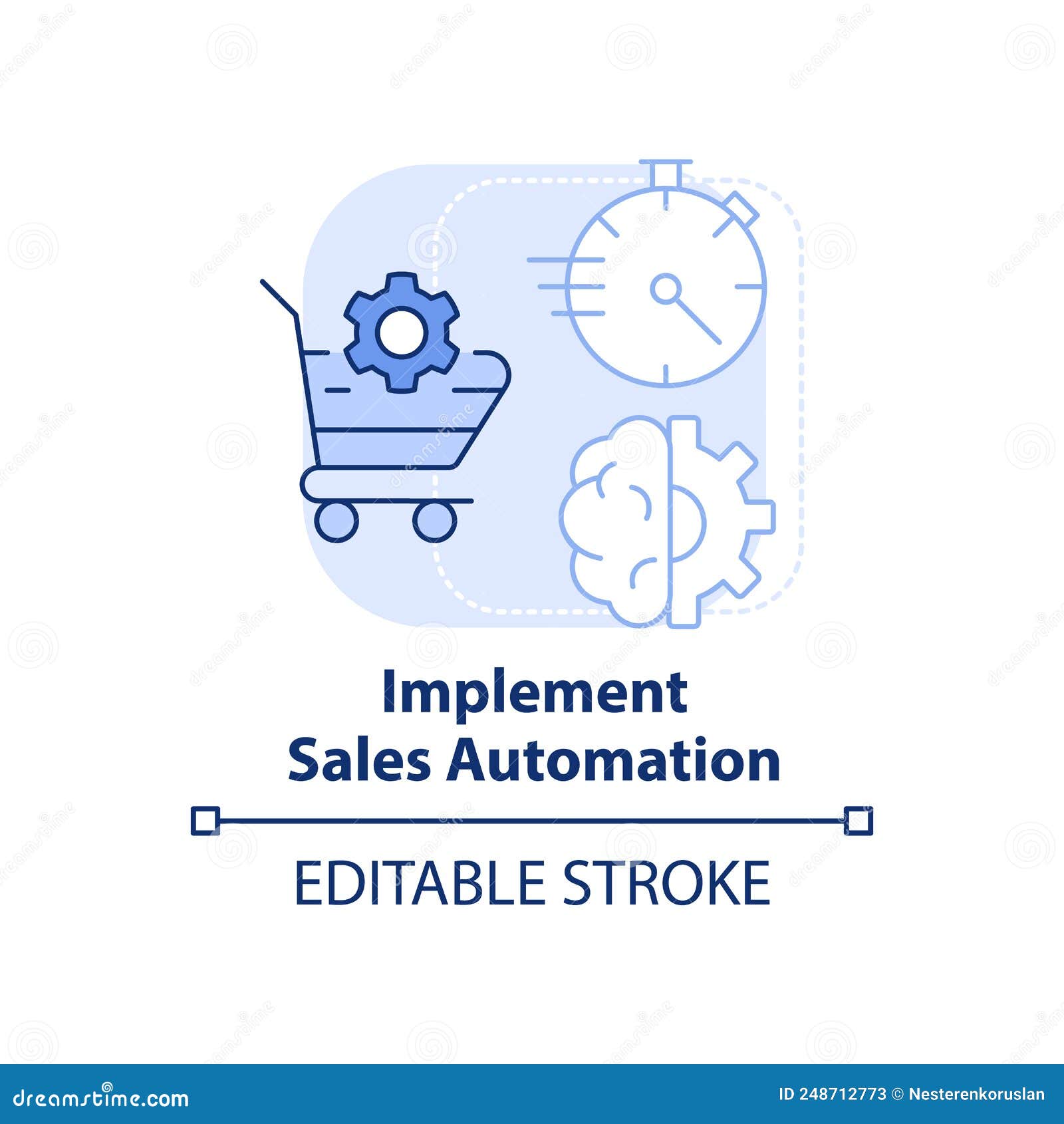 Implement EMS Blue Gradient Concept Icon Cartoon Vector | CartoonDealer ...