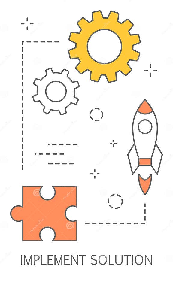 Implement Solution Concept. Idea of Problem Solving Stock Vector ...