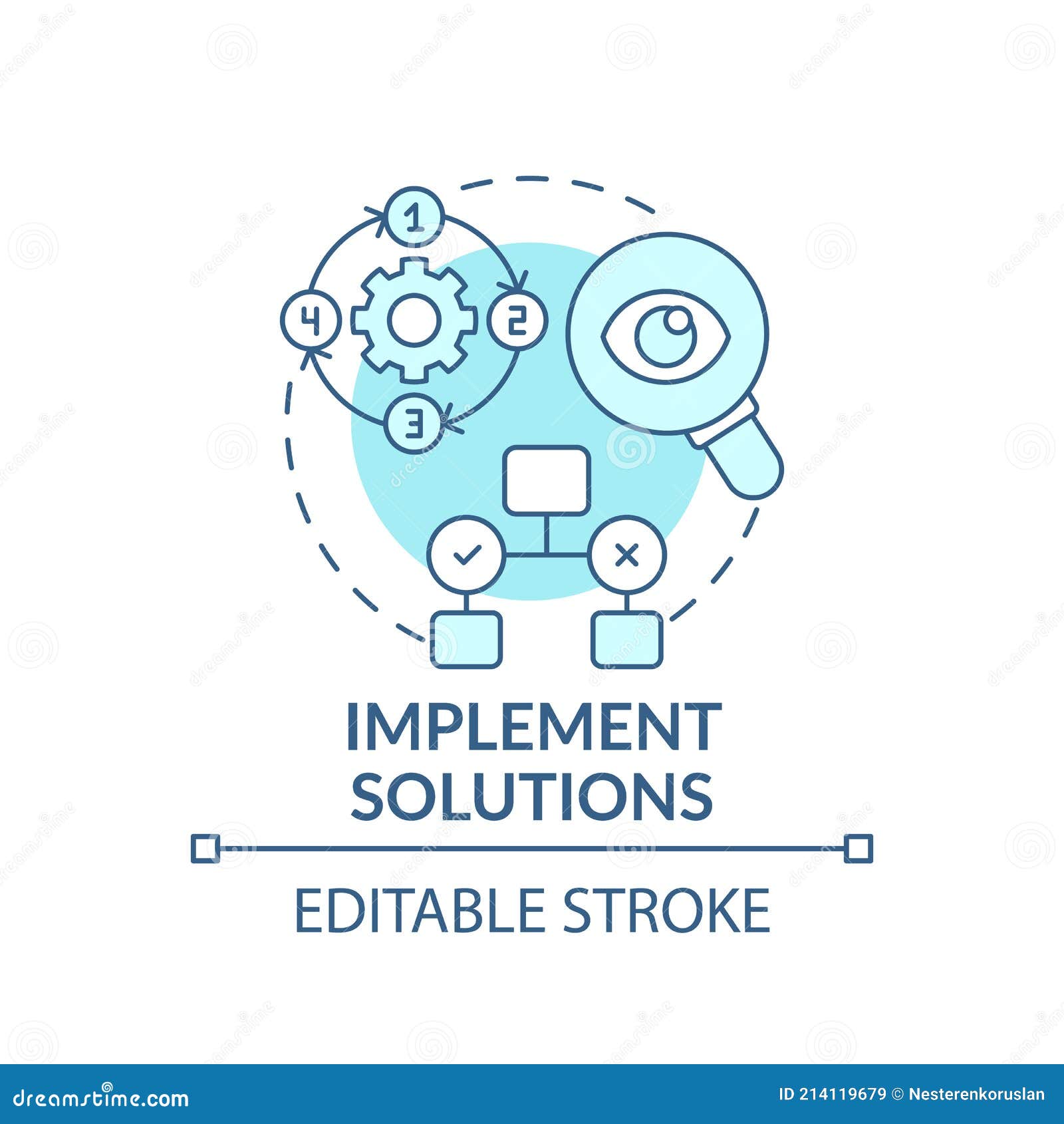 Implement Solutions Blue Concept Icon Stock Vector - Illustration of ... Implement Solutions Blue Concept Icon Stock Vector - Illustration of ...