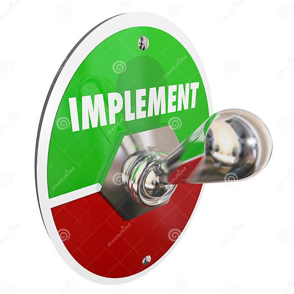 Implement Toggle Switch Execute Plan Strategy Stock Illustration ...