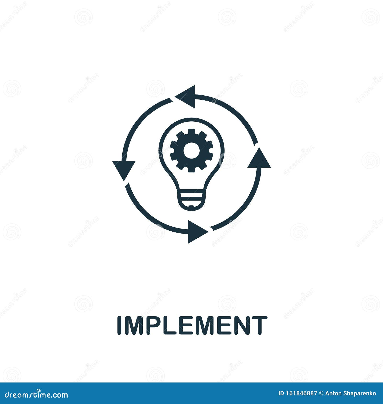 Implement Vector Icon Symbol. Creative Sign from Business ...