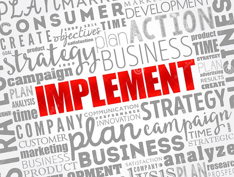 Implement Word Cloud Collage, Business Concept Background Stock ...