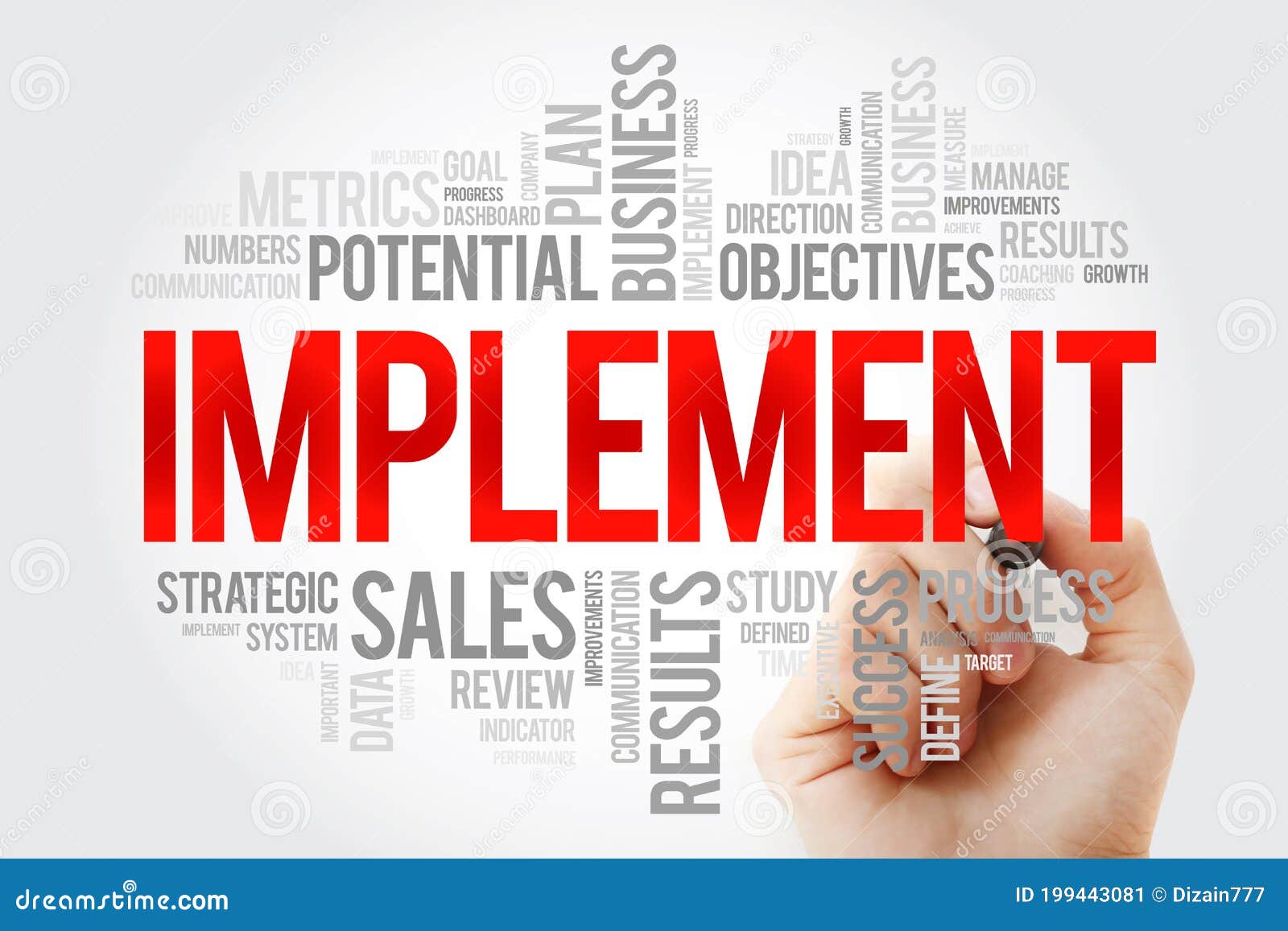 Implement Word Cloud Collage Royalty-Free Stock Photography ...