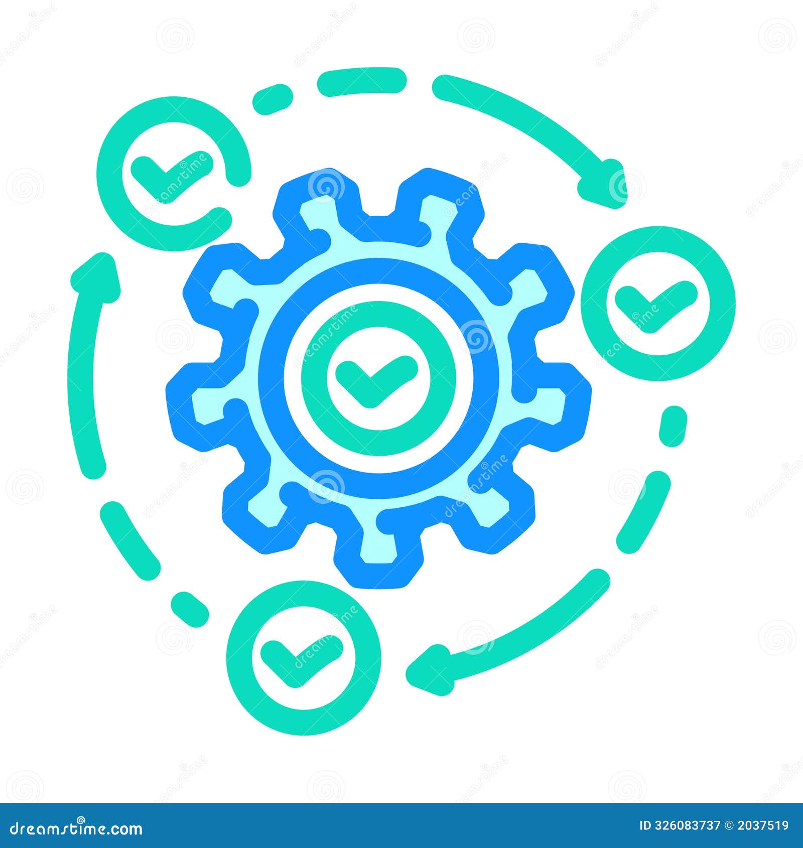 Implementation Business Process Color Icon Vector Illustration Stock ...