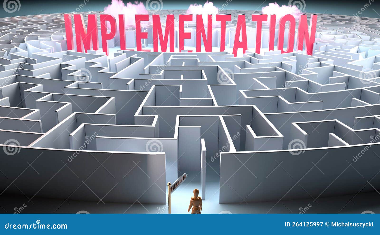 Implementation and a Complicated Path To it Stock Illustration ...