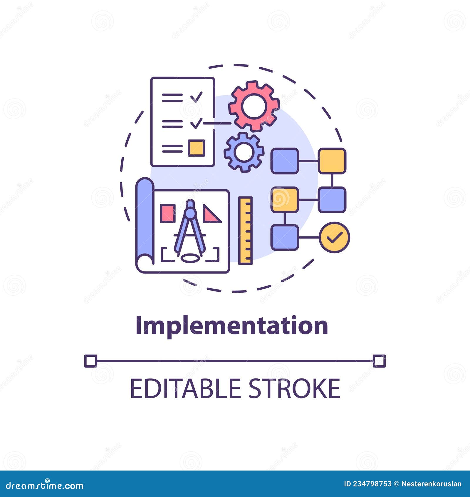 Implementation Concept Illustration. Cartoon Vector | CartoonDealer.com ...