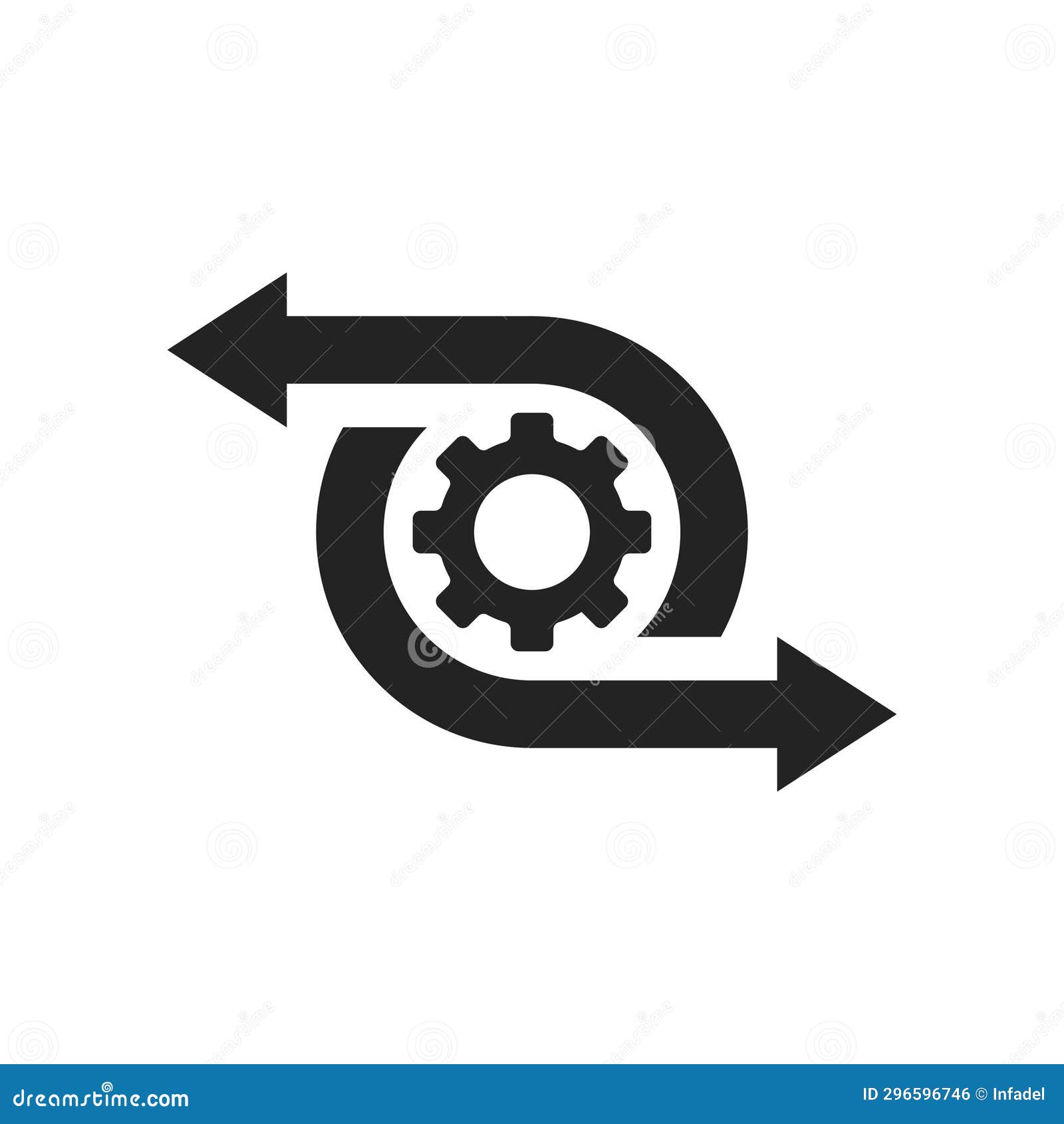 Implementation or Easy Operation Process Icon Stock Vector ...