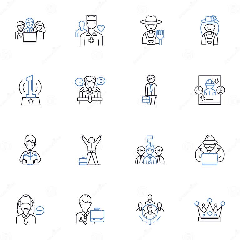 Implementation Execution Line Icons Collection. Implementation ...