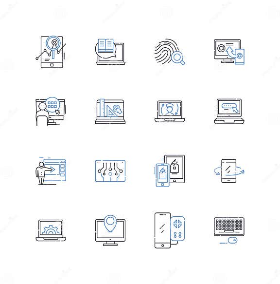 Implementation Line Icons Collection. Execution, Implementation ...