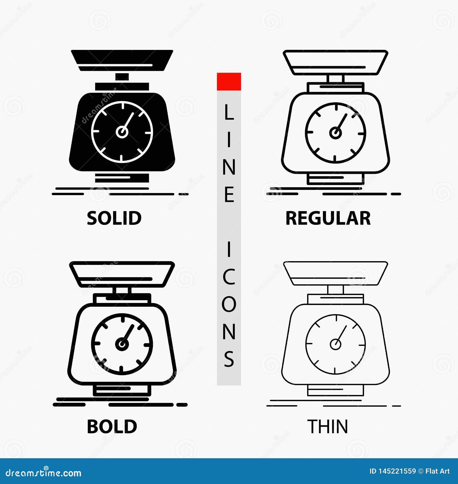 Implementation, Mass, Scale, Scales, Volume Icon in Thin, Regular, Bold ...