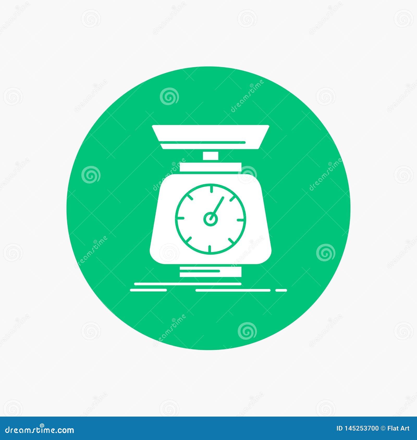 Implementation, Mass, Scale, Scales, Volume White Glyph Icon in Circle ...