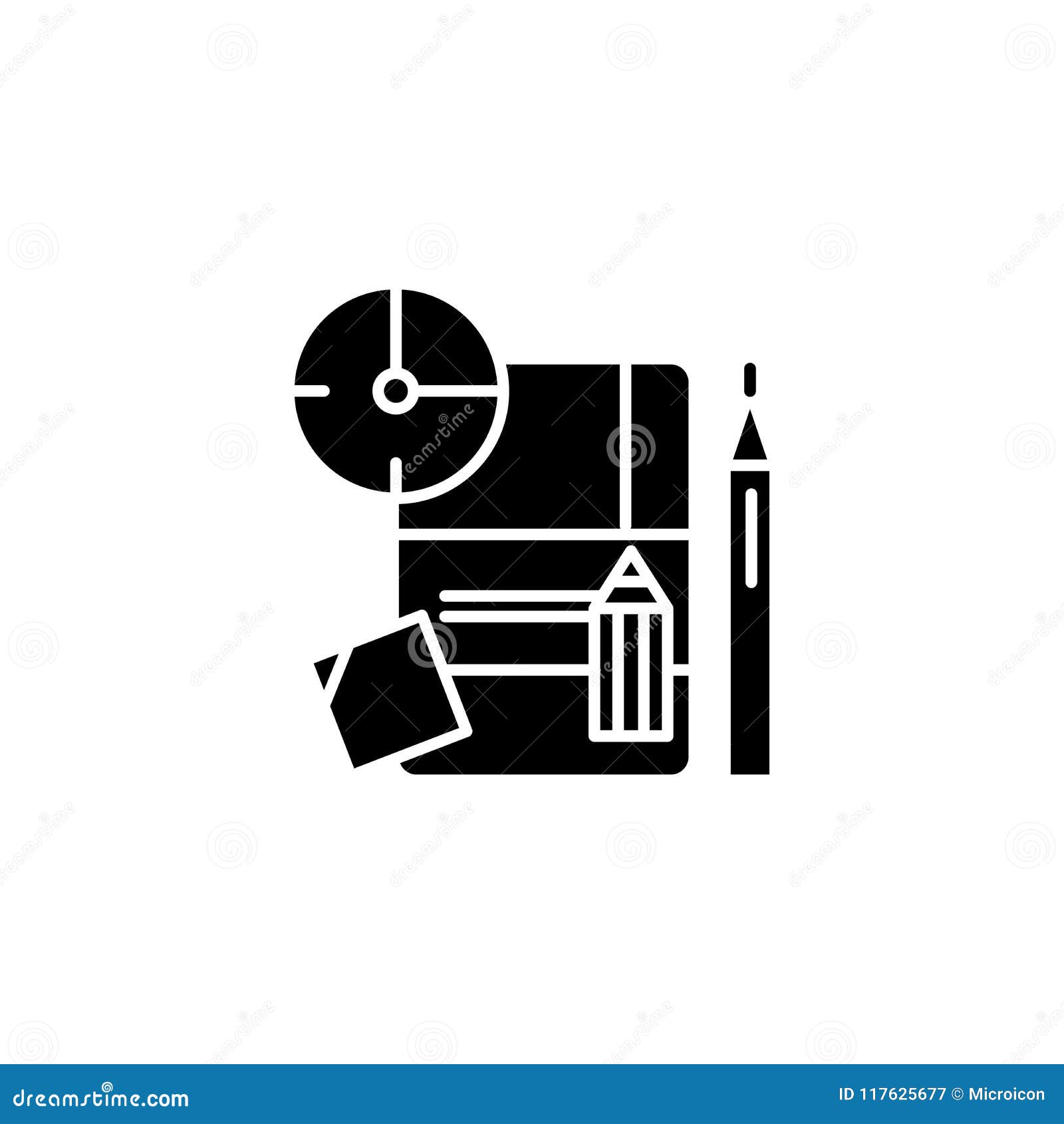 Implementation Plan Black Icon Concept. Implementation Plan Flat Vector ...
