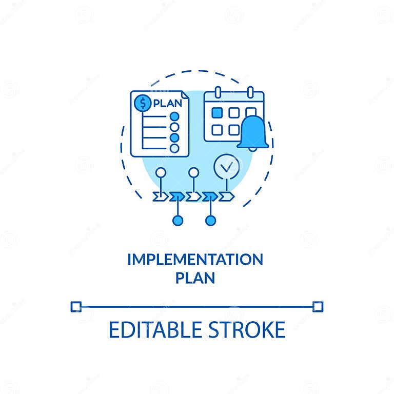 Implementation Plan Concept Icon Stock Vector - Illustration of ...
