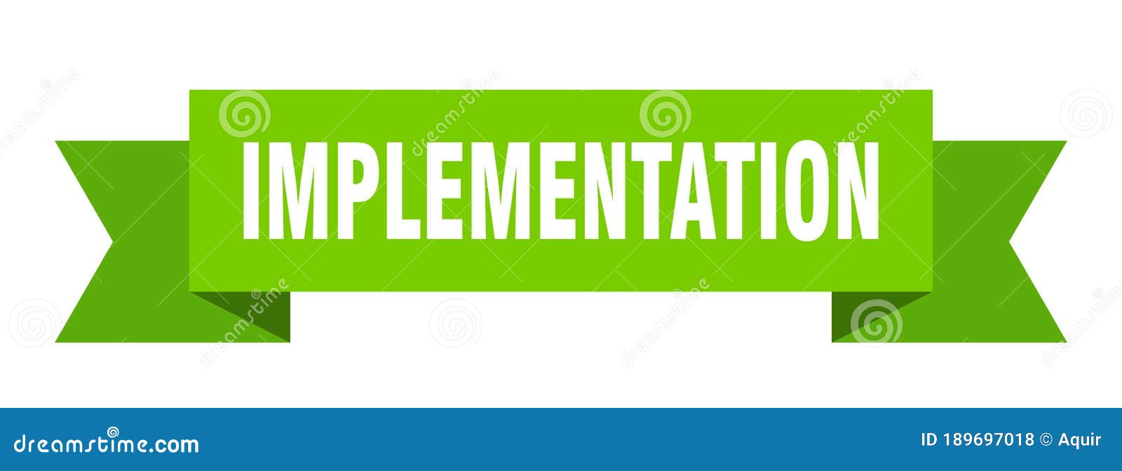 Implementation Ribbon. Implementation Isolated Band Sign Stock Vector ...