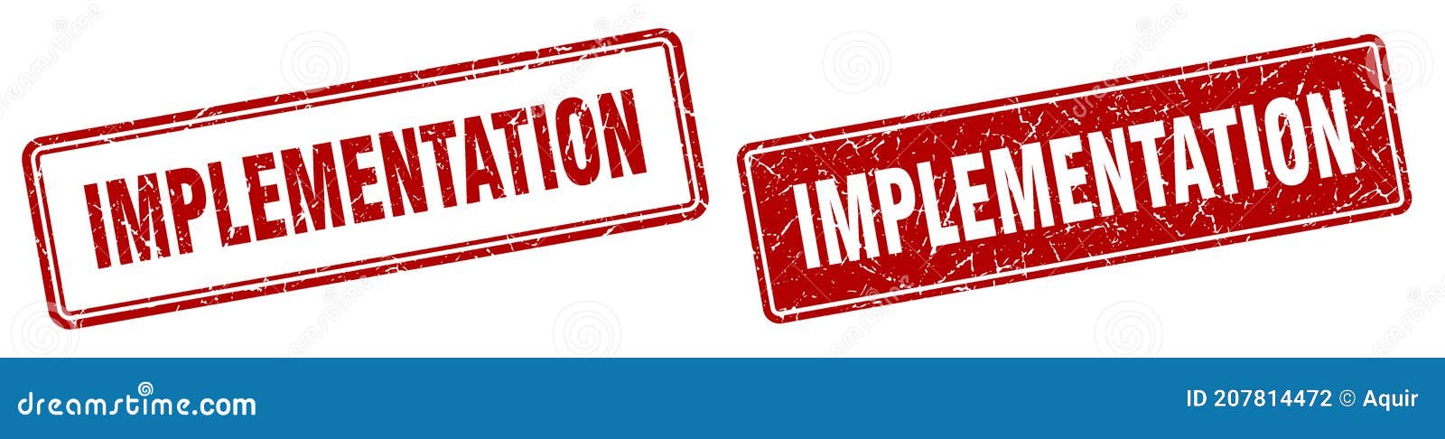 Implementation Stamp Set. Implementation Square Grunge Sign Stock ...
