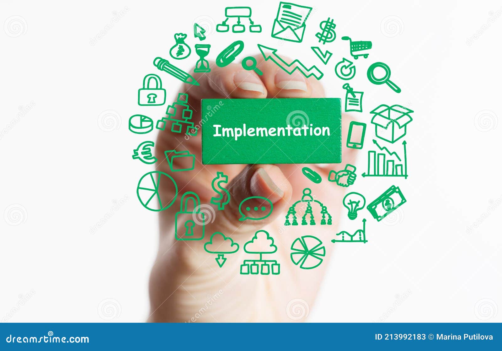 IMPLEMENTATION, Web Technology Concept. Business, Technology, Internet ...