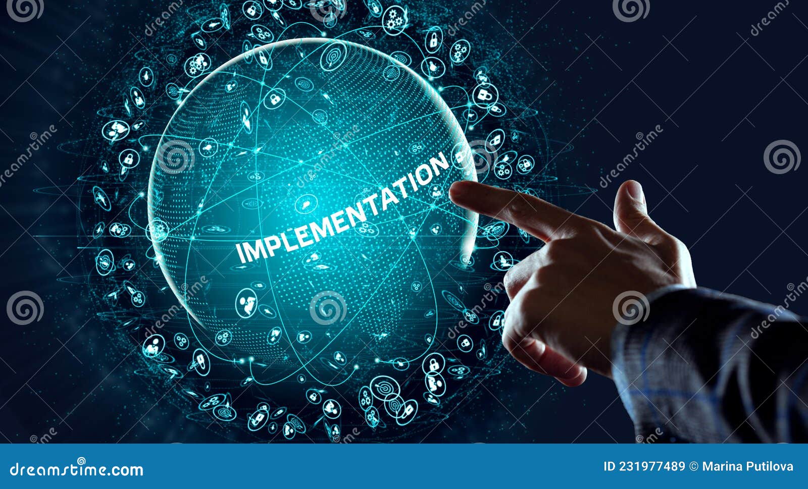 IMPLEMENTATION, Web Technology Concept. Business, Technology, Internet ...